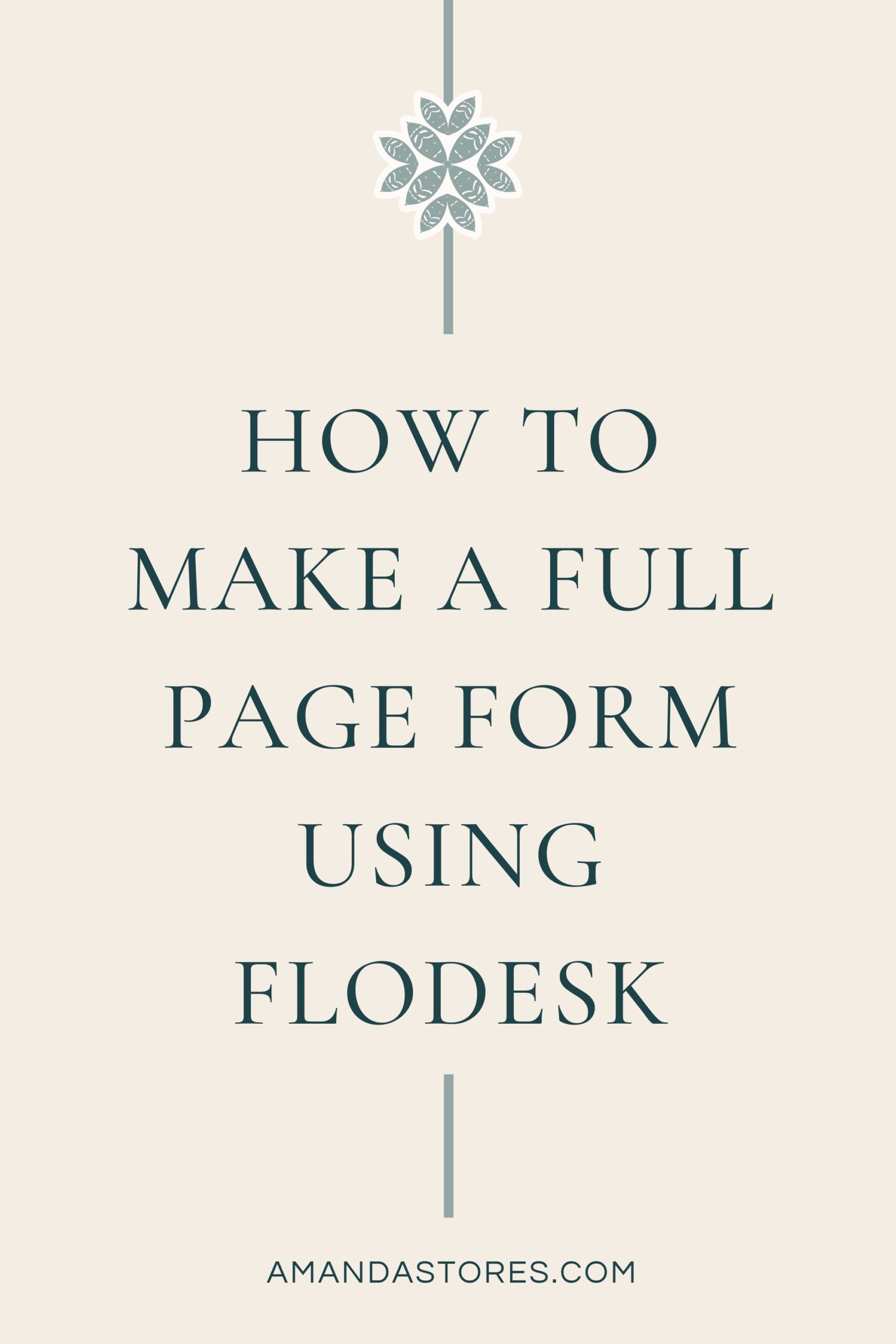 Landing Page Creation in Flodesk - Amanda Stores
